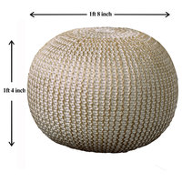 Bone Gold Pouf - Scandinavian - Floor Pillows And Poufs - by LR Home | Houzz