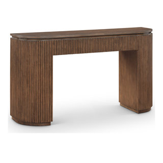 Astrid Rubberwood And Oak Veneer Vanity / Desk / Console Table - Transitional - Console Tables ...