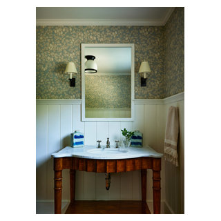 Coastal Cues - Beach Style - Powder Room - Manchester - by OLSON LEWIS ...