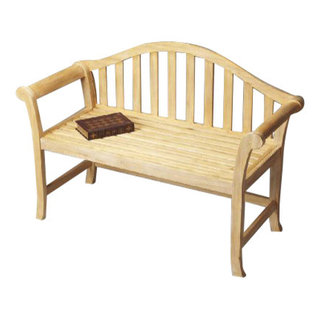 Butler Bench, Natural Wood - Transitional - Dining Benches - by ...