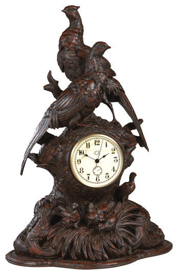 Pheasant Clock - Traditional - Desk And Mantel Clocks - by ...