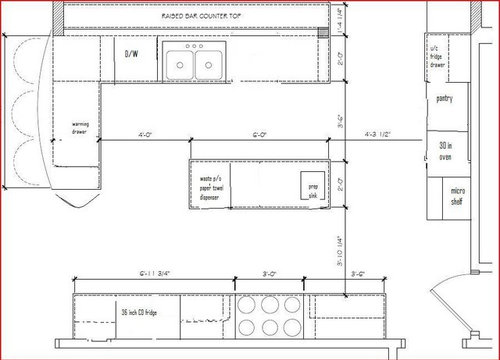 Counter depth or full depth Fridge based on layout