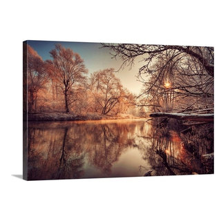 "Gilding" Wrapped Canvas Art Print, 48"x32" - Contemporary - Prints And ...