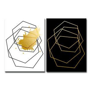 Wrapped Canvas 'Gilt Mod III/IIIB' 2 Piece Wall D̩cor, 2-Piece Set, 20 ...