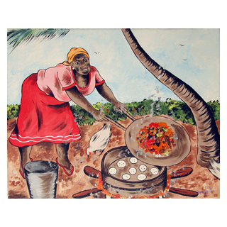 Isiah Nicholas, Cooking Lunch 18, Painting - Paintings - by RoGallery ...
