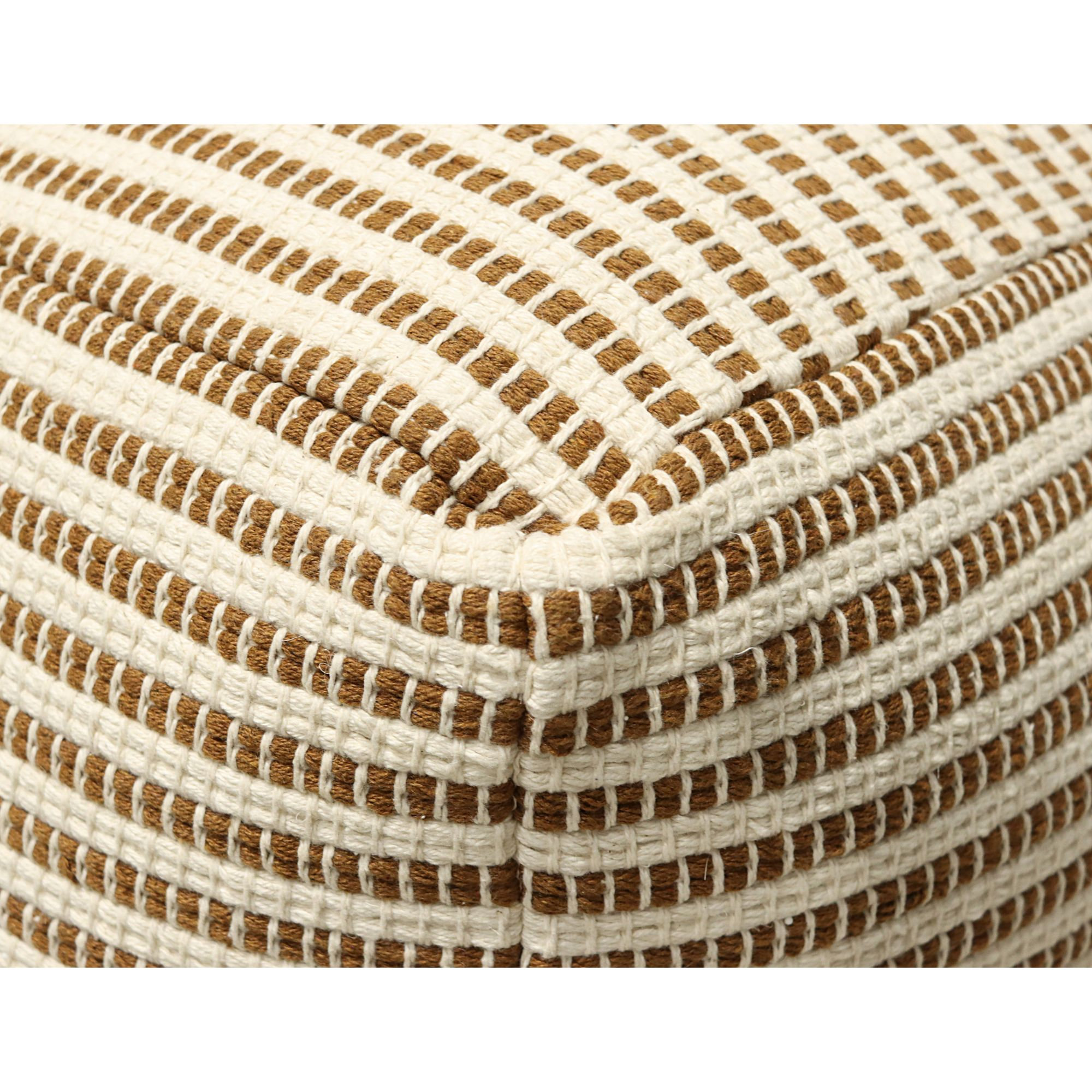 White Hand-woven Lodo Pouf, 18" Cube, 18" Cube - Transitional - Floor Pillows And Poufs - by ...