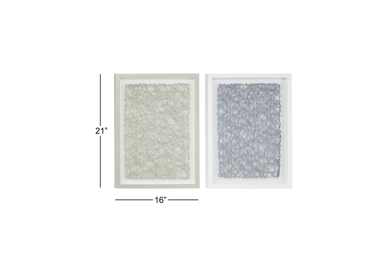 Silver & Gray Abstract String Art Shadow Box Wall Decor | Set of 2 ...