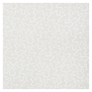 Ivory Abstract squiggly Pattern Upholstery Fabric By The Yard, By The ...