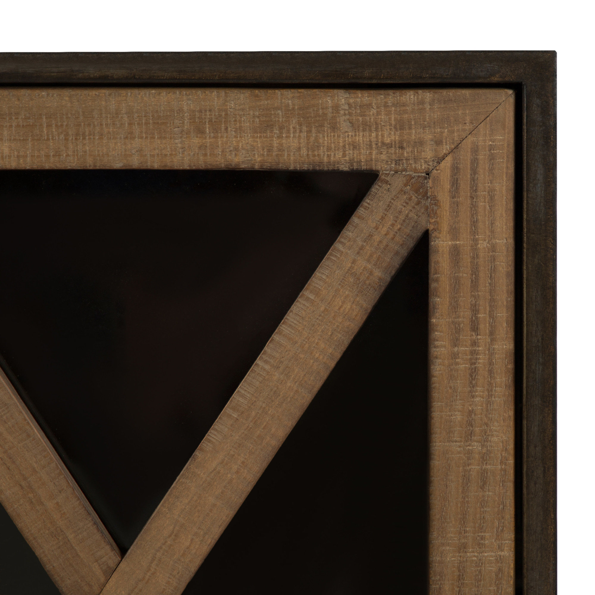 Mace Rustic Floating Decorative Cabinet, Rustic Brown/Black 12x8x30 ...