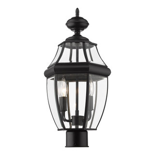 Westover 2-Light Outdoor Post Mount Fixture Light In Black, 10.000 ...
