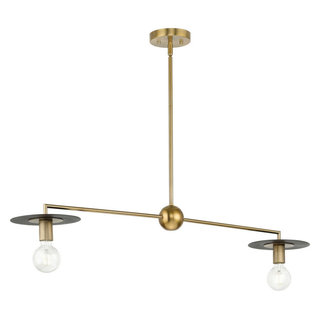 Trimble Two Light Linear Chandelier in Brushed Bronze - Transitional ...