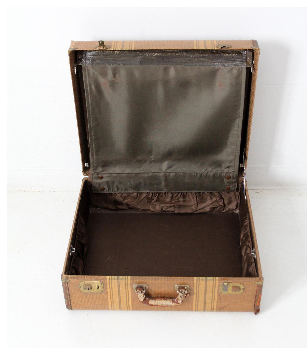 Consigned, Vintage Striped Suitcase - Farmhouse - Decorative Trunks ...