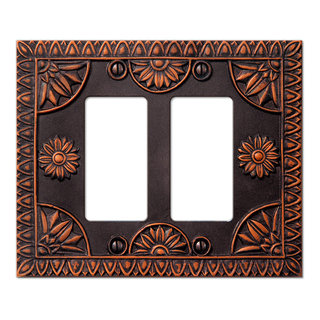 York Aged Bronze Resin 2-Rocker Wall Plate - Southwestern - Switch ...