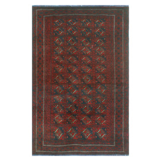 Fine Vintage Distressed Marc Rust/Navy Rug, 3'9x5'10, 3'9x5'10 ...