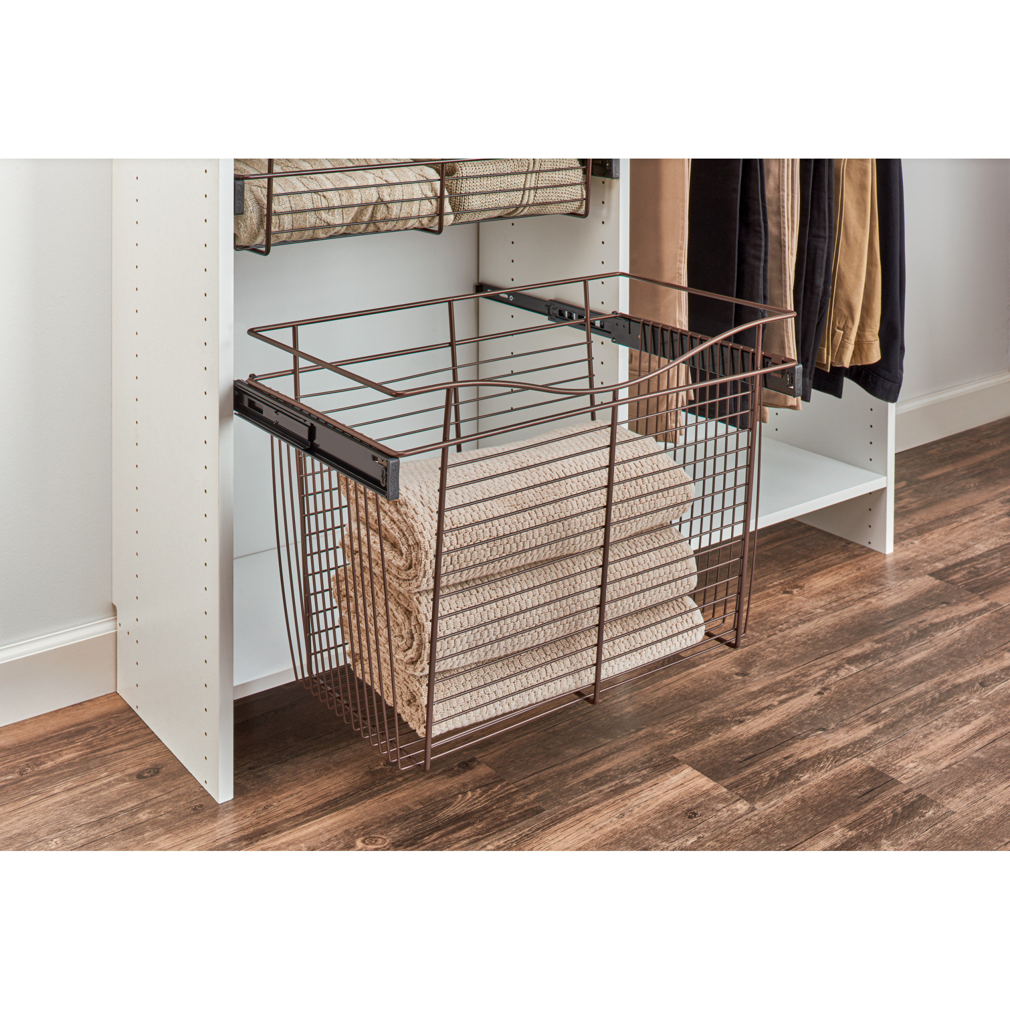 Closet Basket for Custom Closet Systems, 24Wx20Dx18H" - Transitional ...