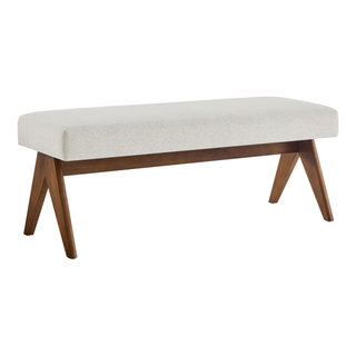 Lyra 47" Fabric Upholstered Bench - Transitional - Upholstered Benches ...