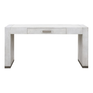 Stone-Textured Writing Desk with Keyboard Tray - Transitional - Desks ...