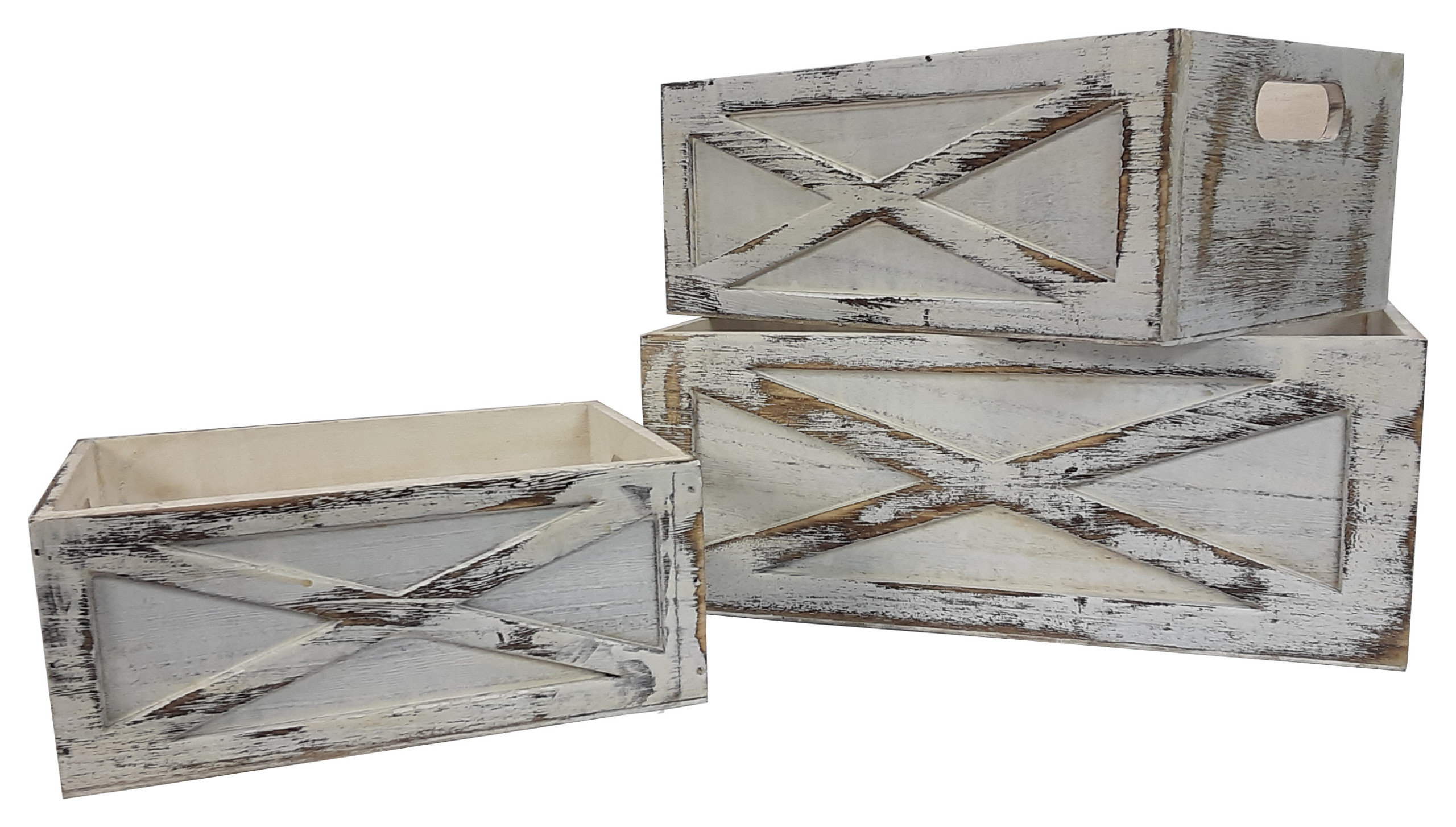 Rustic Nesting Wooden Crates Storage Container, Barn Door - Farmhouse ...