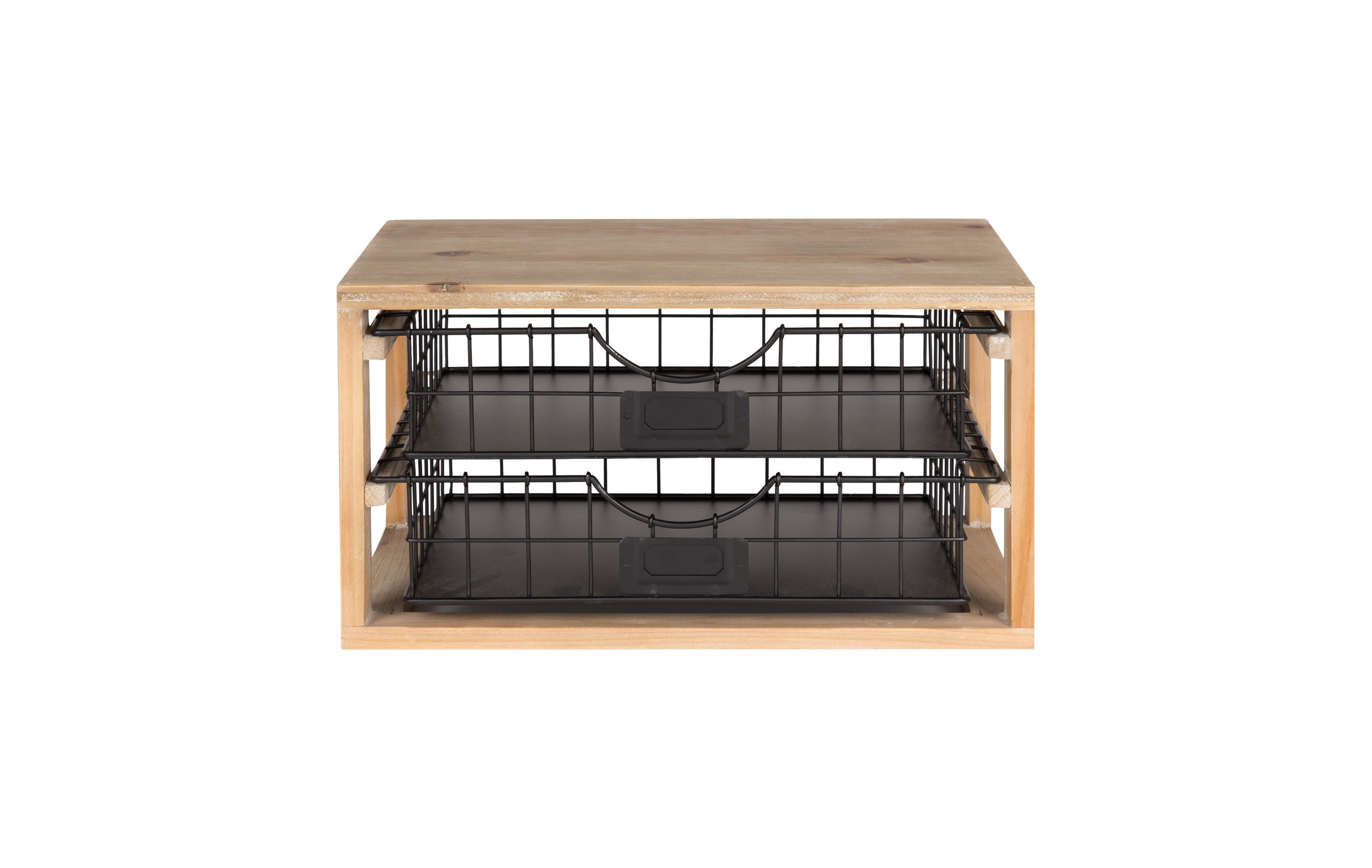 Kate and Laurel Tanner Wood and Metal Desktop Drawers Letter Tray ...