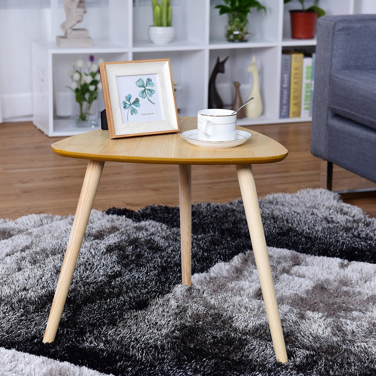 Modern Triangle Top Side End Accent Coffee Table - Midcentury - Side ...