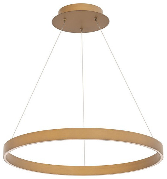 dweLED Sirius 24" LED Pendant 3000K, Aged Brass, PD-81124-AB - Modern ...