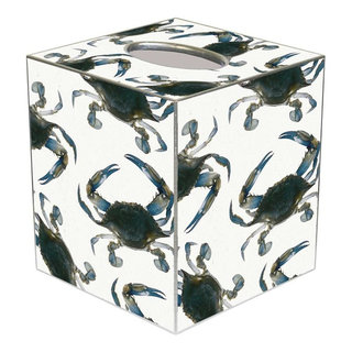 TB1517-Blue Crabs Tissue Box Cover - Beach Style - Tissue Box Holders ...