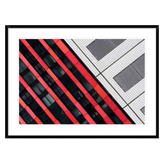 "Red Diagonals." Artwork, 42"x30.5" - Contemporary - Prints And Posters ...