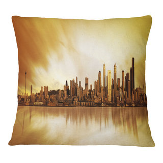 Seattle Panorama Landscape Photography Throw Pillow, 16"x16 ...