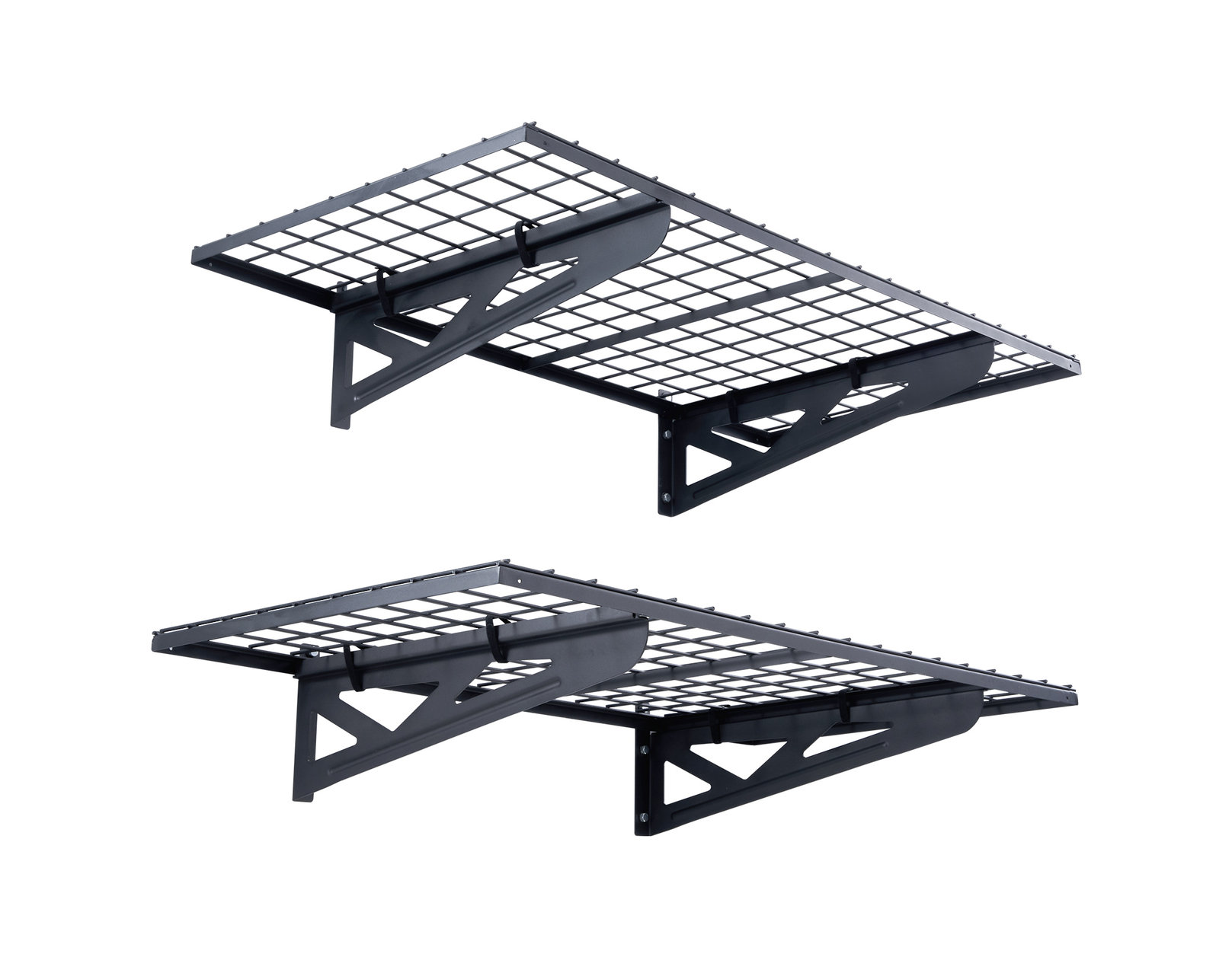 VEVOR 2-Pieces 4x2' Garage Storage Shelving Wall Mounted Heavy Duty ...