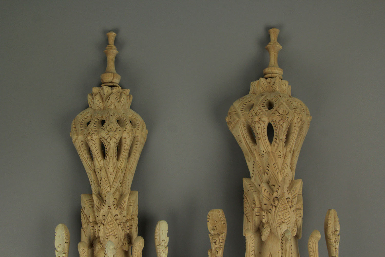 Hand Carved Wood Rama and Sita Wall Mask Set, Oversized - Asian - Wall ...