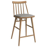 Highbridge Oak Counter Stool - Performance Fabric - Midcentury - Bar ...