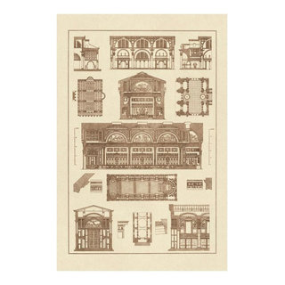 "Interiors With Cross Vaults and Cupola Vaulting" Print by J. Buhlmann ...