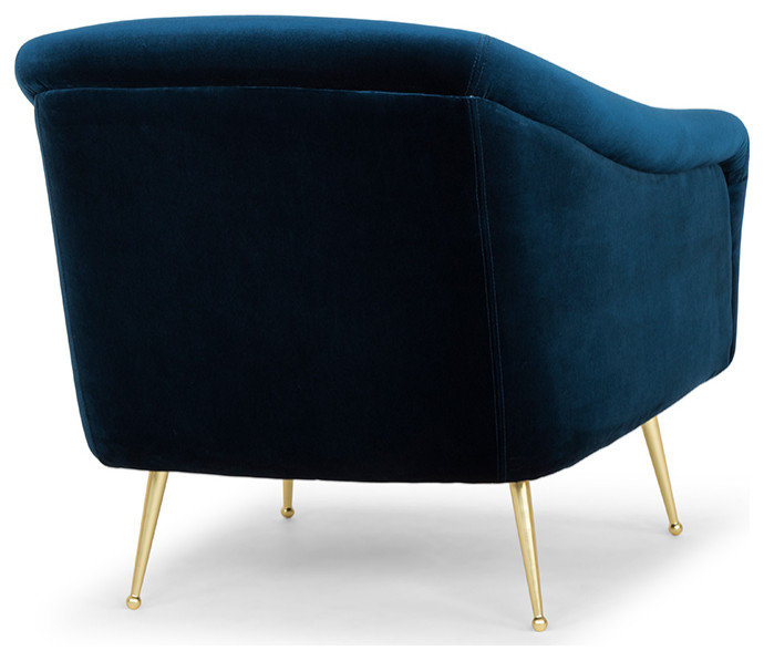 Lucie Midnight Blue Occasional Chair - Midcentury - Armchairs And ...