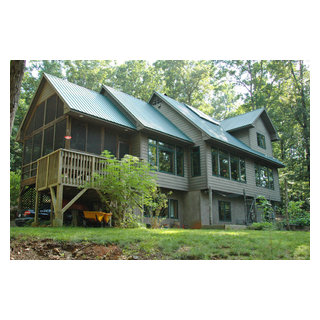 Buteo Ridge home, south facing, passive solar, contemporary vernacular ...