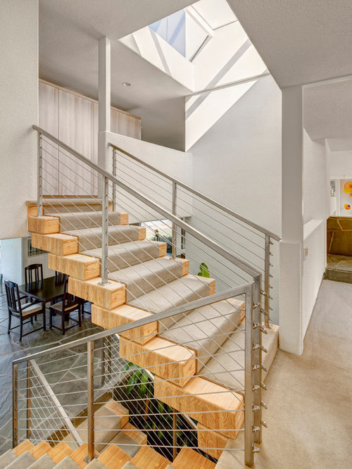 Wood Slab Stair Treads Home Design Ideas, Pictures, Remodel and Decor