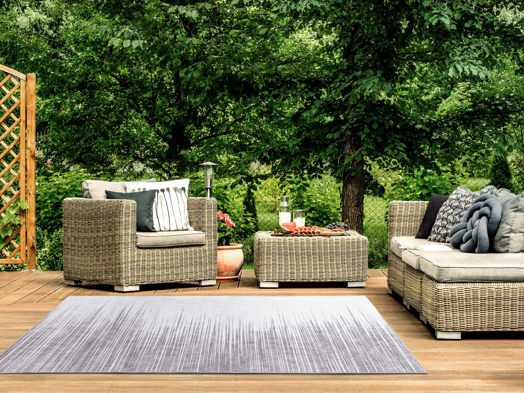 Kaleen Boho Patio Collection Light Pewter Area Rug 5'x7'6 ...