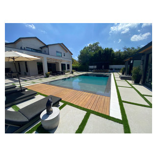Encino zero edge pool and spa - Modern - Pool - Los Angeles - by Flexi ...