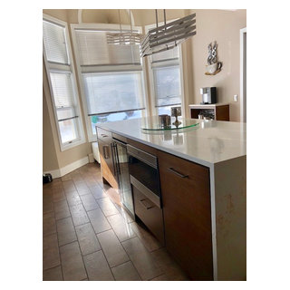 Countertop flush with cabinetry - Modern - Kitchen - New York - by Troy ...