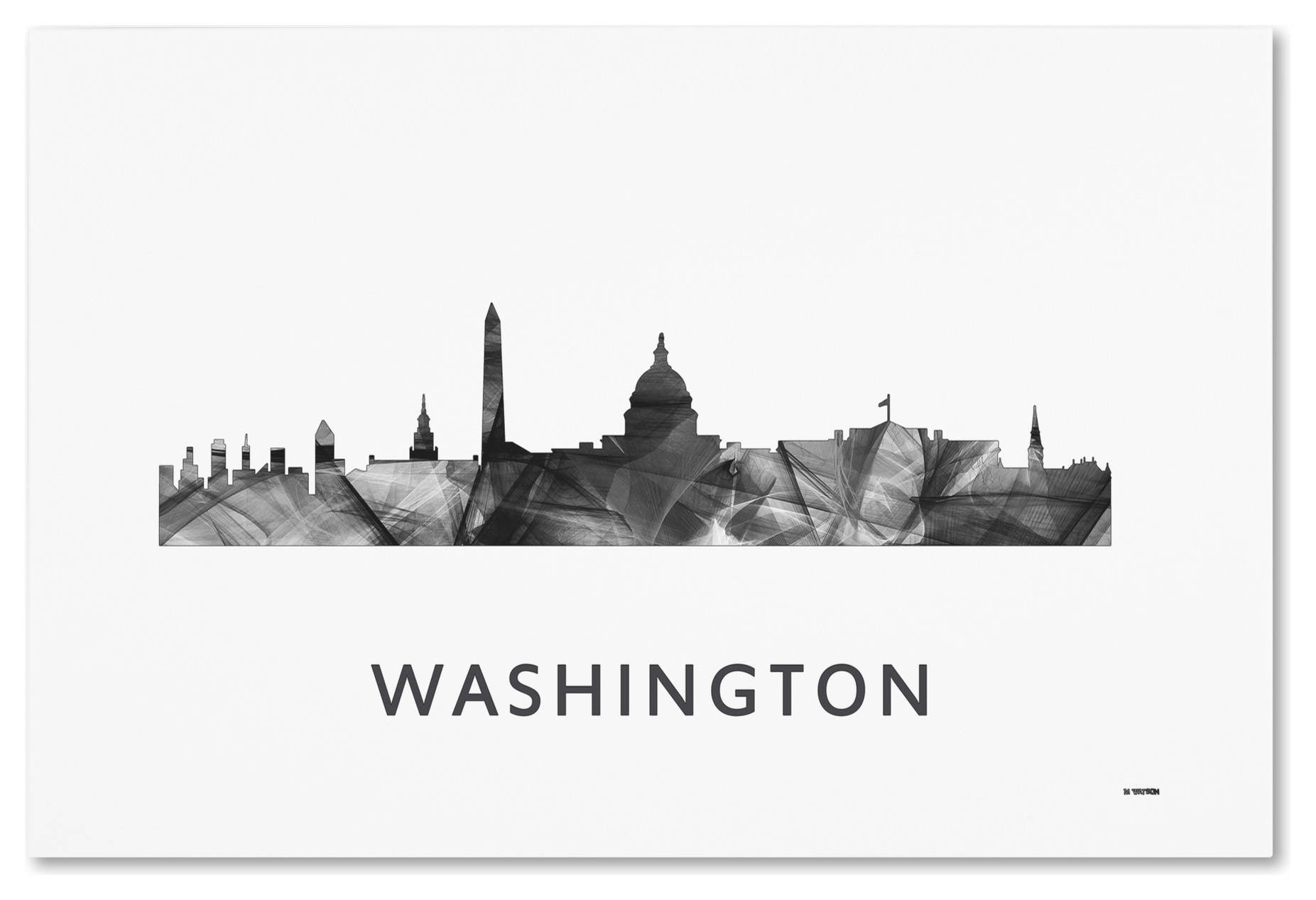 Marlene Watson 'Washington Dc Skyline' Canvas Art, 32"x22 ...