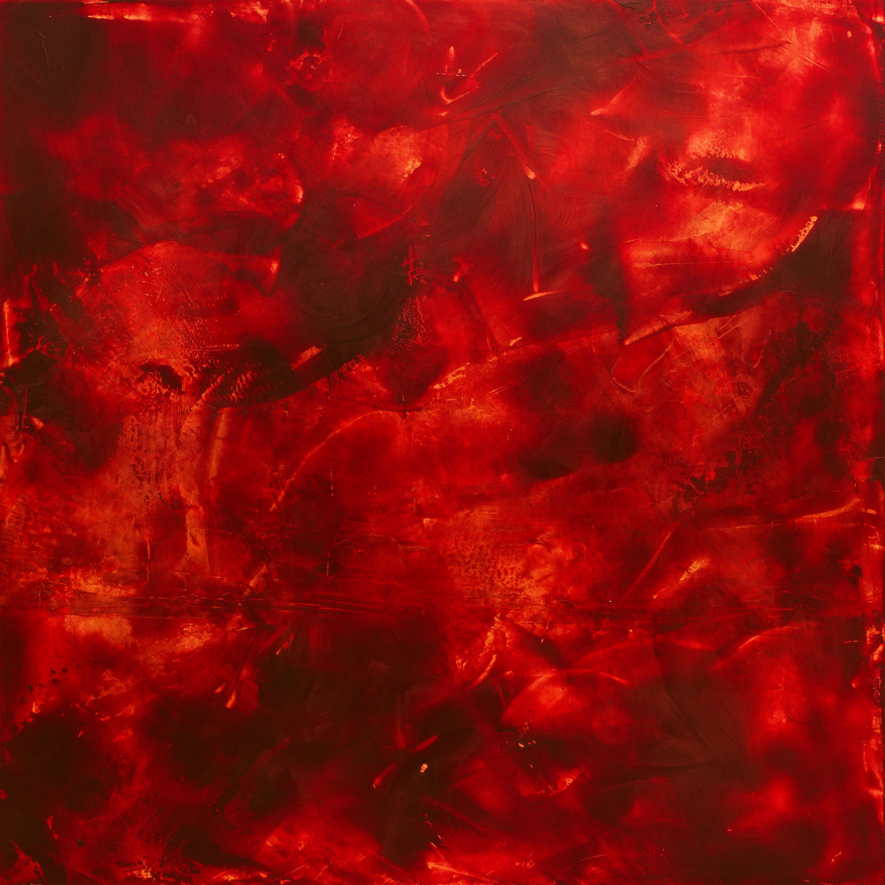 Hot Ruby, Original Artwork, 40x40 - Contemporary - Prints And Posters ...