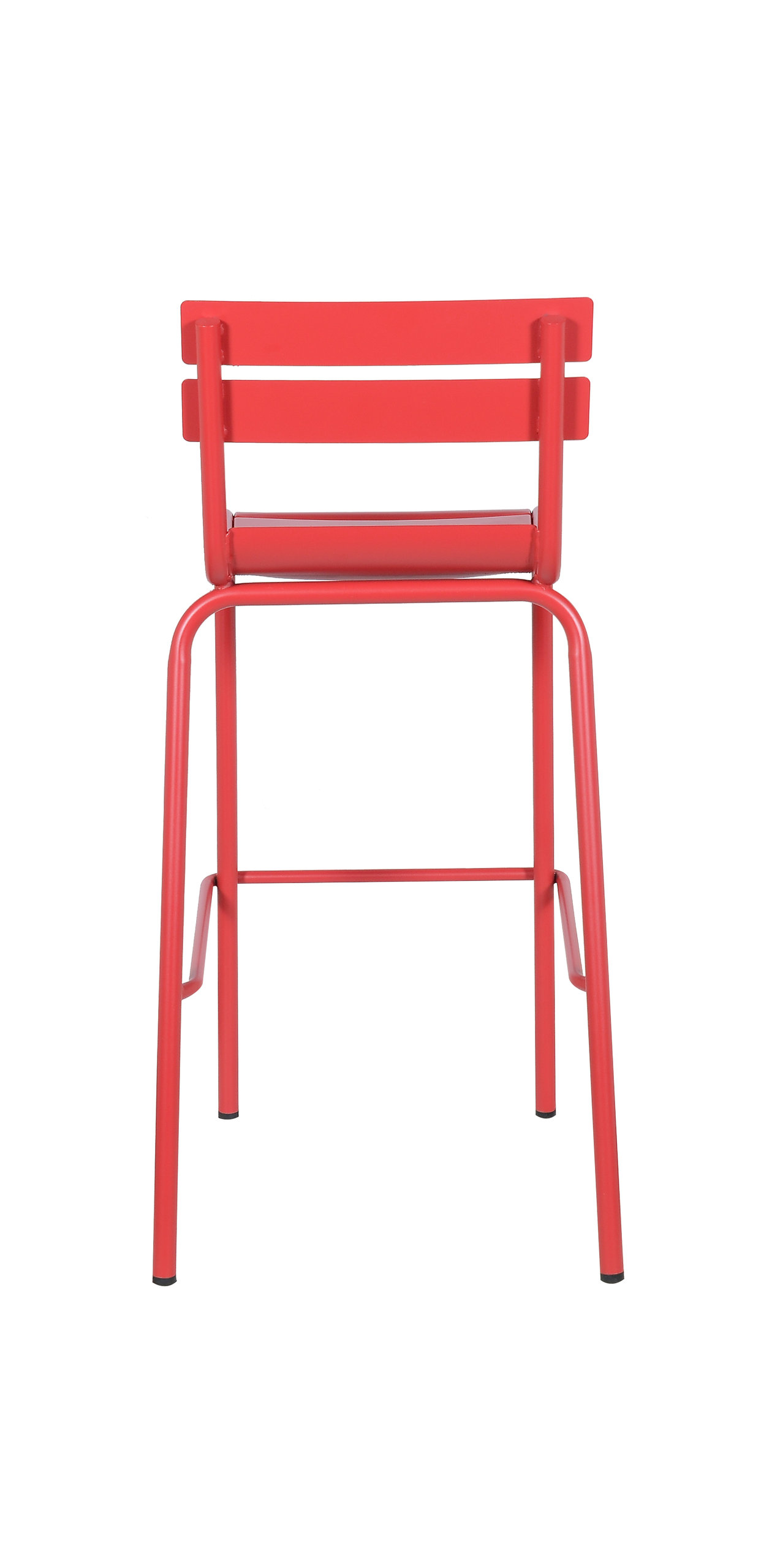 Dana Stackable Outdoor Patio Barstool, Frosted Red, Set of 4 ...