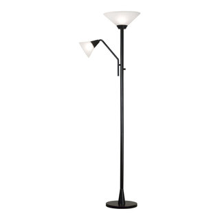 Rush Torchiere, Brushed Steel Finish - Transitional - Floor Lamps - by ...