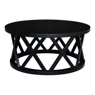 Round Ceylon Coffee Table - Transitional - Coffee Tables - by ...