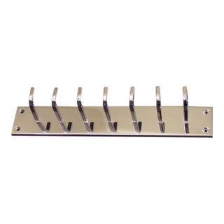 Modern Hook Double Row Bar - 2" Wide, 18" W X 2" H - Contemporary ...