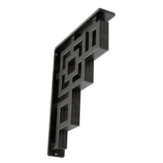 Eris Wrought Iron Bracket, 2"Wx10"Dx12"H - Craftsman - Brackets - by ...
