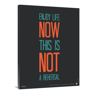 "Enjoy Life Now" Poster Fine Art Print, 30" x 40" - Modern - Prints And ...