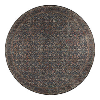 Jericho JC10 Linen 10' x 10' Round Rug, 4' x 4' - Contemporary - Area ...