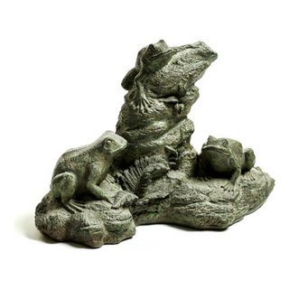 Frog Trio Garden Animal Statue - Contemporary - Garden Statues And Yard ...