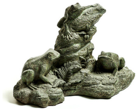 Frog Trio Garden Animal Statue - Contemporary - Garden Statues And Yard ...