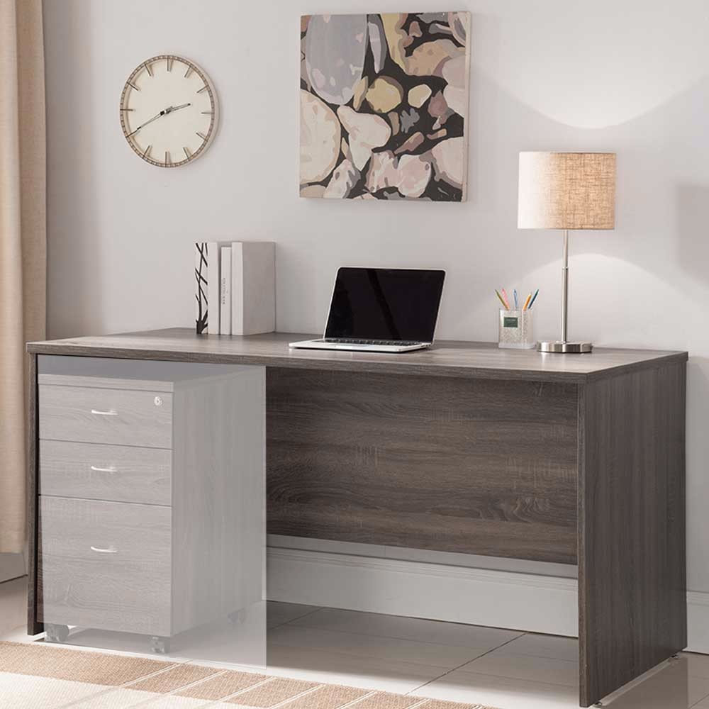 Smooth Surface and Stylish Desk, Brown - Transitional - Desks And ...